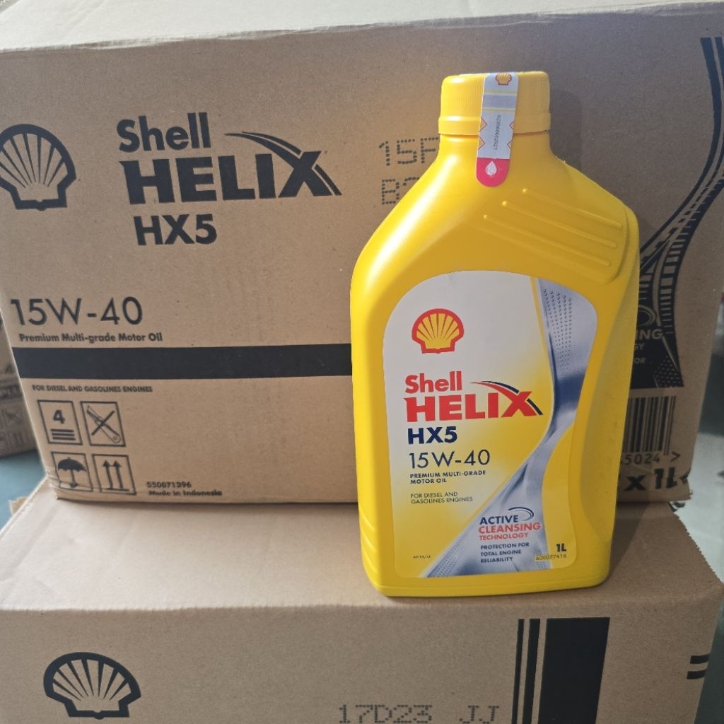 Jual 1 Dus Oli Shell HX5 Oil Mesin Mobil 15W-40 1L Perdus x 12 Botol ...