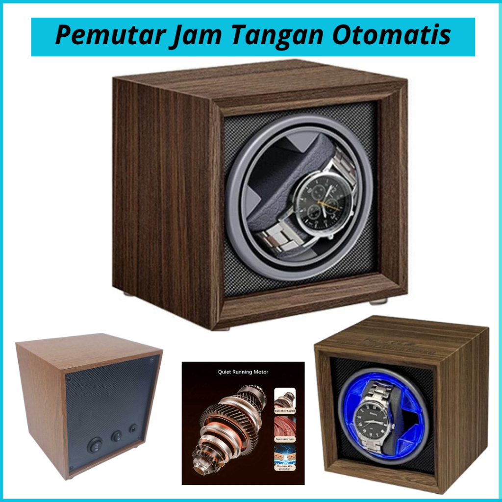 Jual COD Cepat Pemutar Jam Tangan Automatic Watch Winder Display Kotak ...
