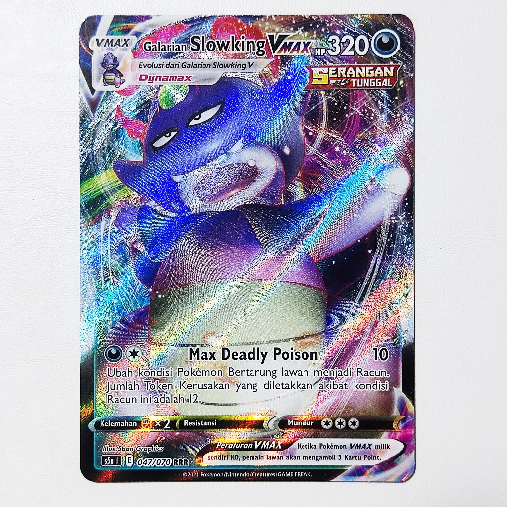 Jual Galarian Slowking VMAX RRR 047/070 s5a - Kartu Pokemon Indonesia | Shopee Indonesia