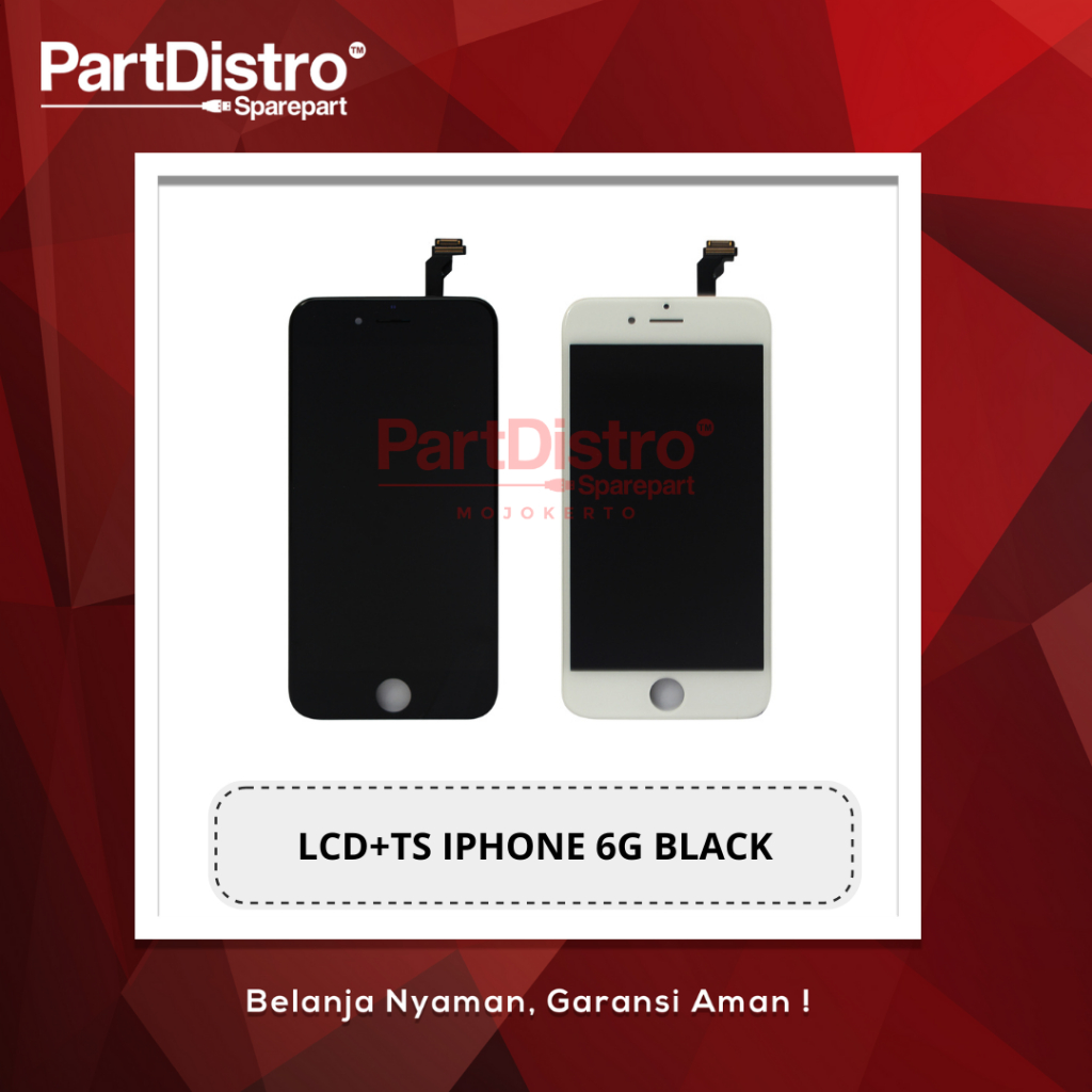 Jual LCD+TS IP 6G BLACK/WHITE AA/ORI | Shopee Indonesia