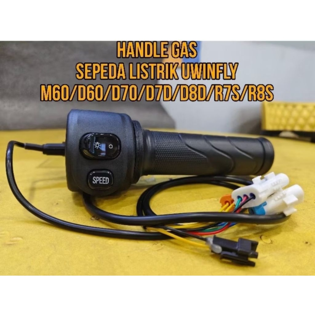 Jual PROMO!!!!! 1SET kanan kiri (dapat sepasang) Handle Gas Sepeda listrik Uwinfly M60,R7,R8,D7D ...