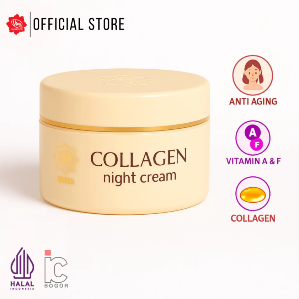 Jual Queen Collagen Night Cream | Shopee Indonesia