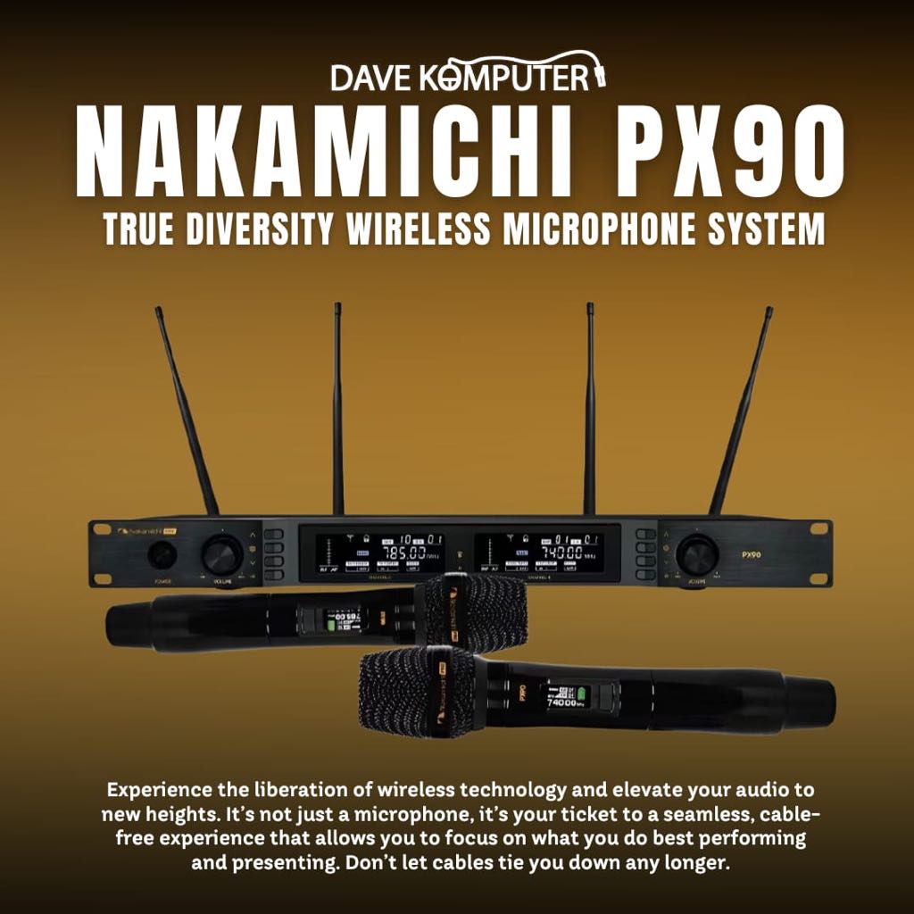 Jual Nakamichi PX90 / PX-90 / PX 90 TRUE DIVERSITY WIRELESS MICROPHONE SYSTEM | Shopee Indonesia