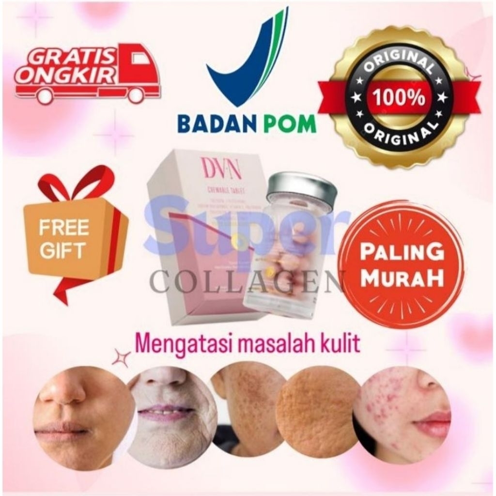 Jual [READY] DVN COLLAGEN ORIGINAL ASLI BPOM 60 BUTIR | Shopee Indonesia