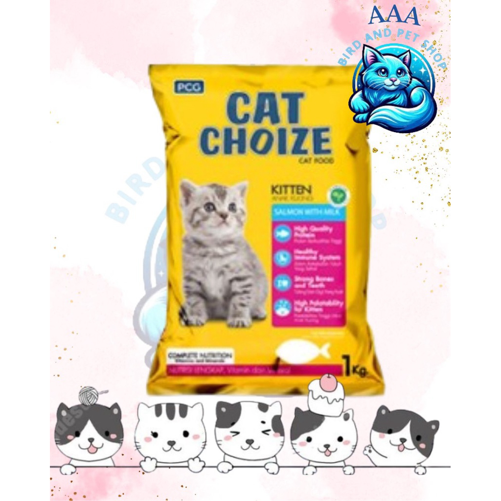 Jual cat choize kuning kitten salmon 1 kg | Shopee Indonesia