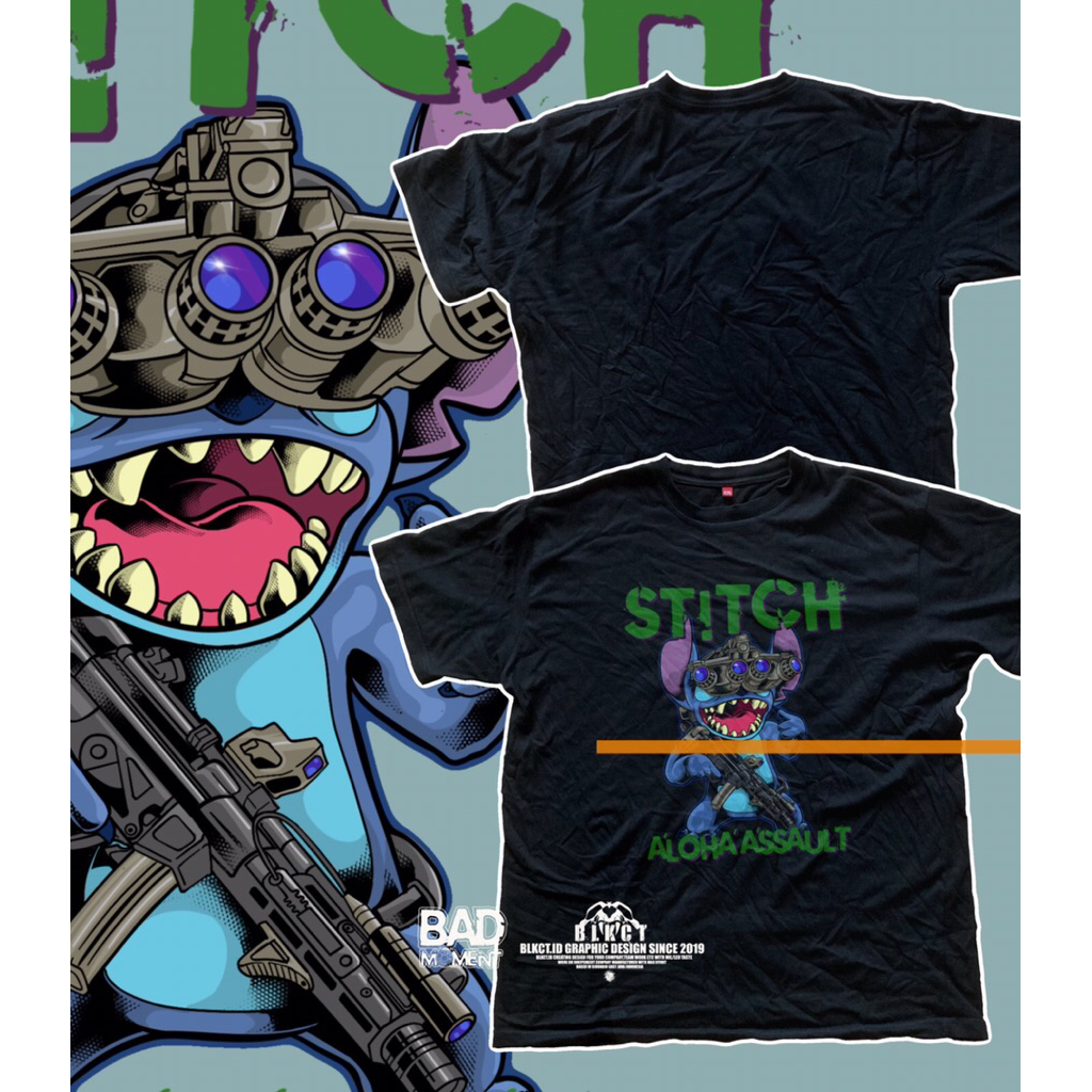 Jual Kaos Stitch Aloha / Kaos Tactical Stitch | Shopee Indonesia
