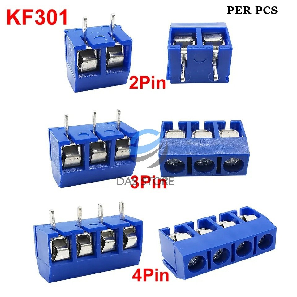 Jual Terminal Block 2 3 4 pin Connector Skrup Screw Pitch 5.08mm 5mm 2P ...