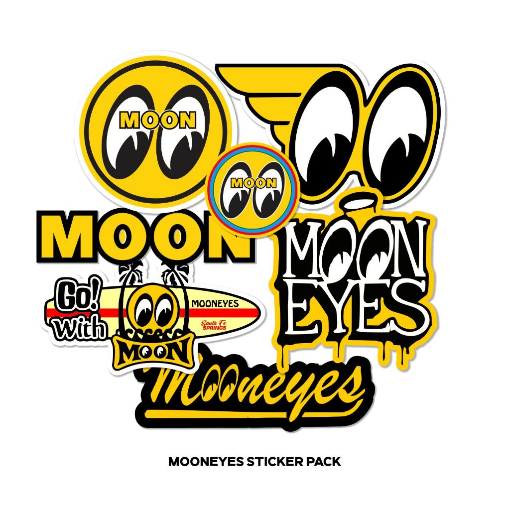Jual Stiker Mooneyes Laminasi Glossy Cutting Vinyl Sticker Pack ...
