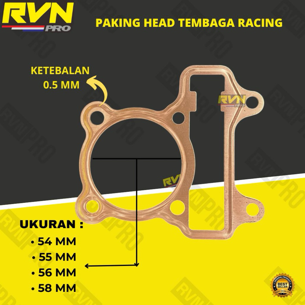 Jual PERPAK GASKET PAKING PACKING BLOK HEAD HED TEMBAGA BEAT SCOOPY SPACY KARBU KVY 54 55 56 58 ...