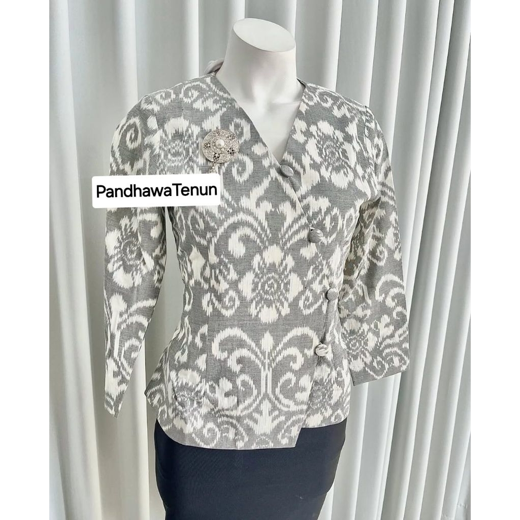 Jual Blazer Tenun Endek Bali Special Soft - Outer Tenun Antik Soft ...