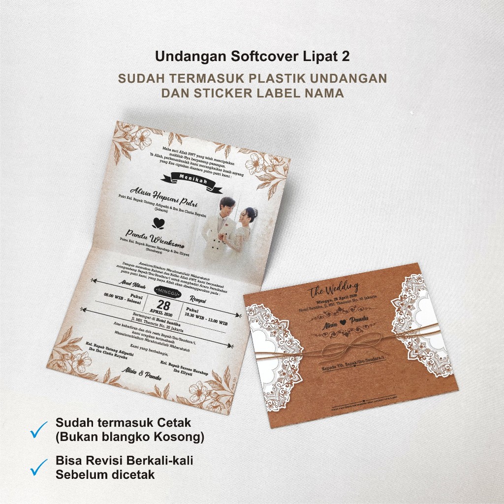 Jual Undangan Pernikahan Aesthetic dengan Harga Murah! Avis 101 Desain ...