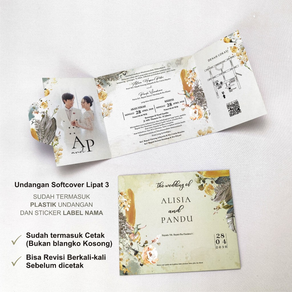 Jual Undangan Pernikahan Elegan | Custom Foto & Modern Elegan Murah ...