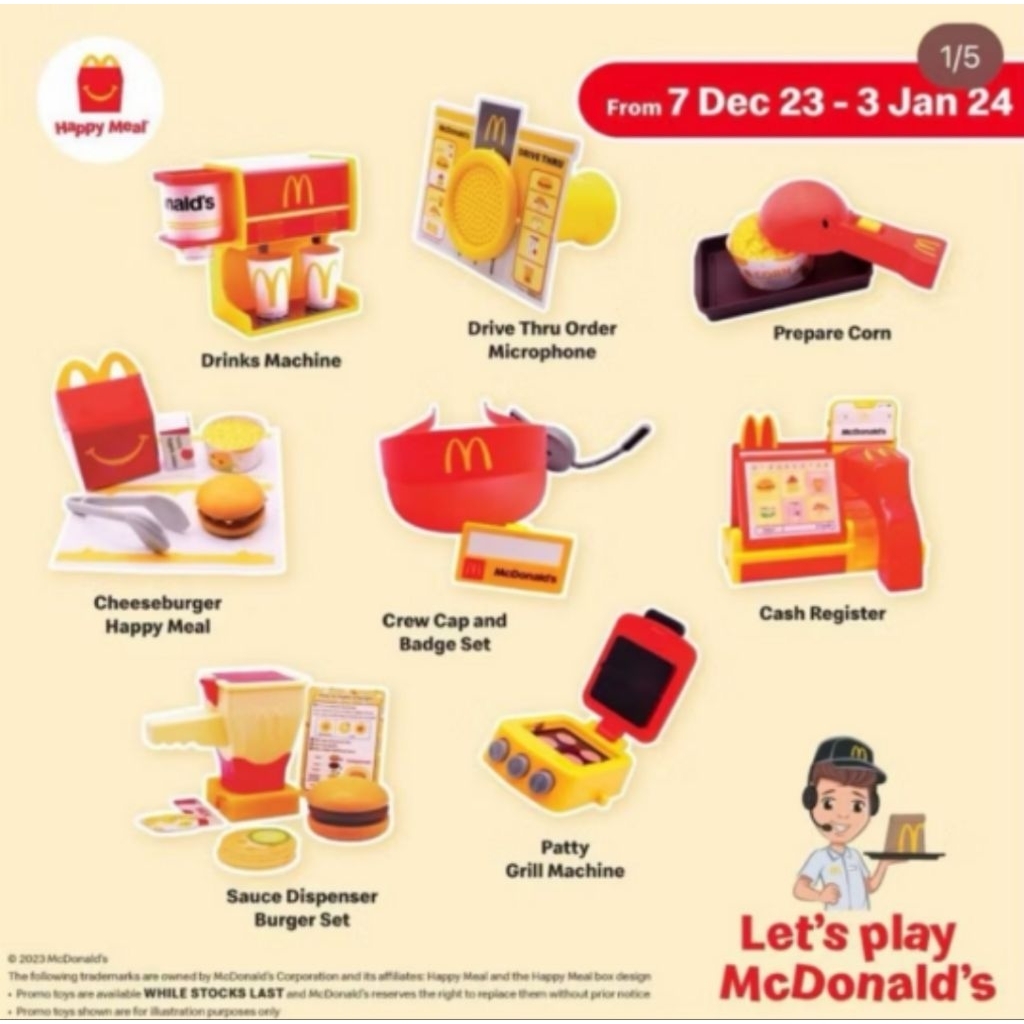 Jual Mainan McDonald's Play Set Happy Meal Complete Set (8 pcs ...
