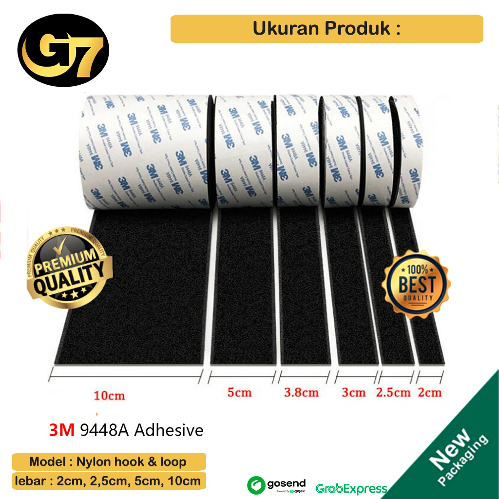 Jual Velcro Tape 3M Biru Perekat Velcro Tape Isolasi Lakban 2 Sisi Hook ...