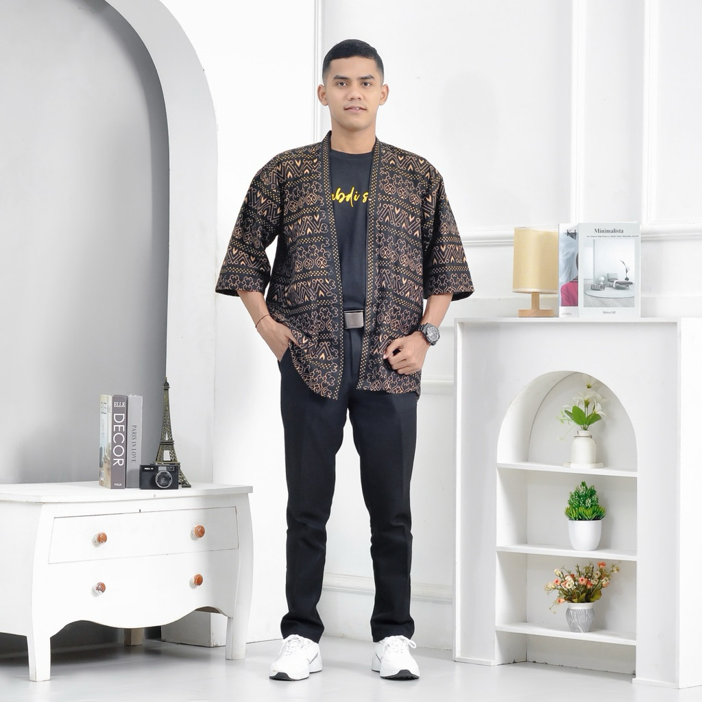Jual KIMONO BATIK PRIA KIMONO PRIA OUTER MODERN BATIK KHAS INDONESIA ...