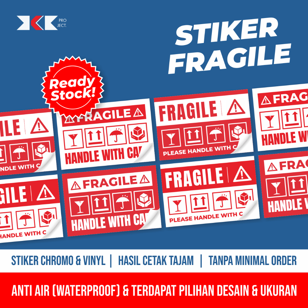 Jual 36 STICKER FRAGILE MURAH / STIKER PECAH BELAH KEMASAN OLSHOP ...