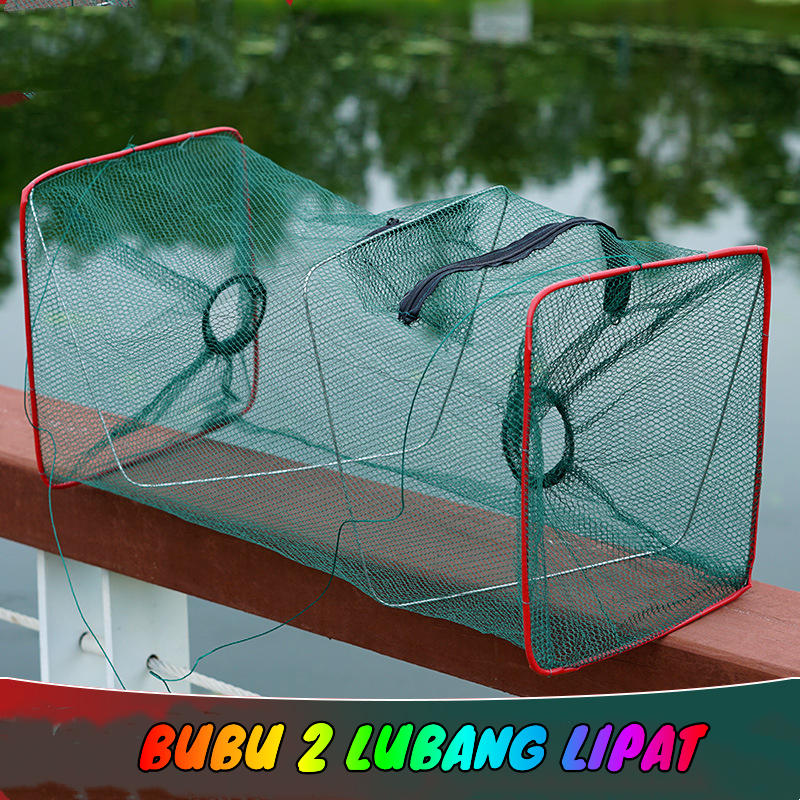 Jual Bubu Perangkap Ikan Lipat 2 Lubang Kotak Jebakan Alat Pancing Jaring Jala Prangkap Udang ...