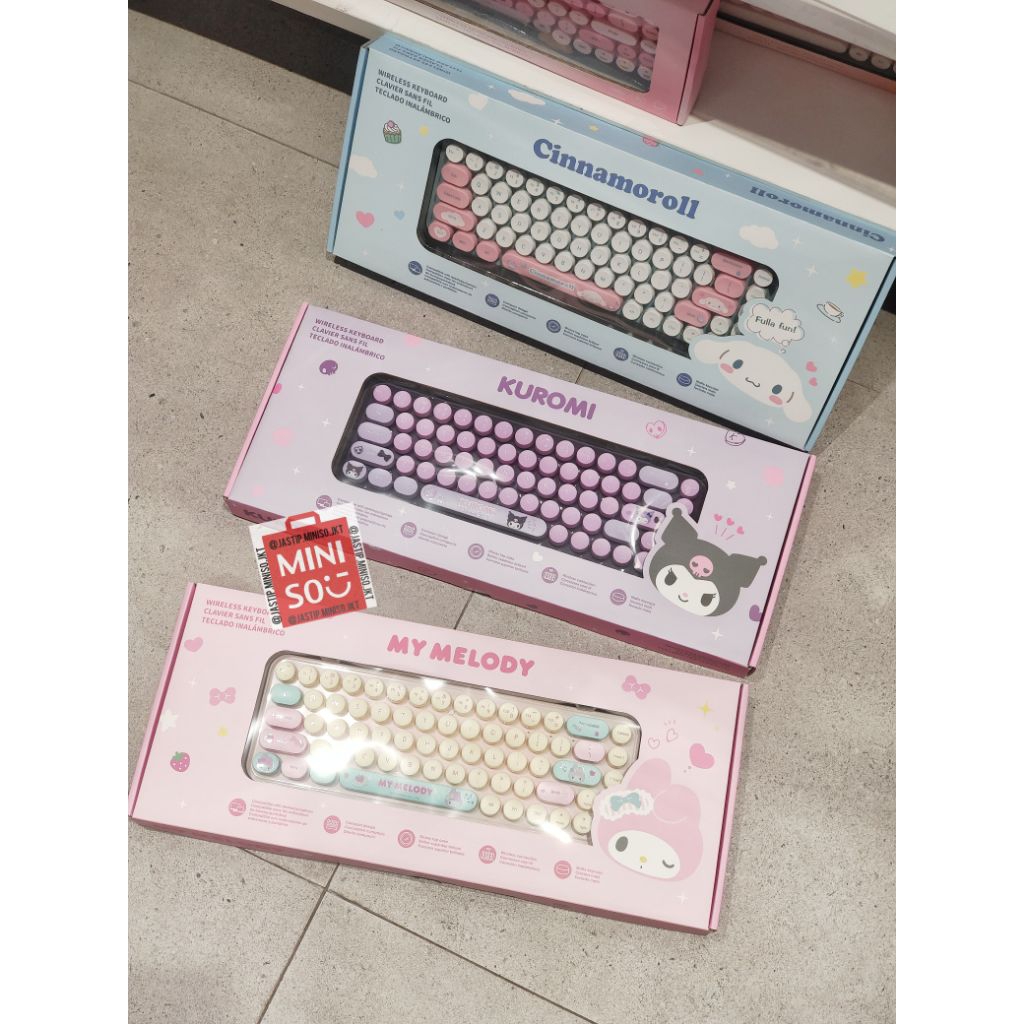 Jual MINISO x SANRIO 🆕 Fashion Keyboard Wireless SANRIO Characters ...
