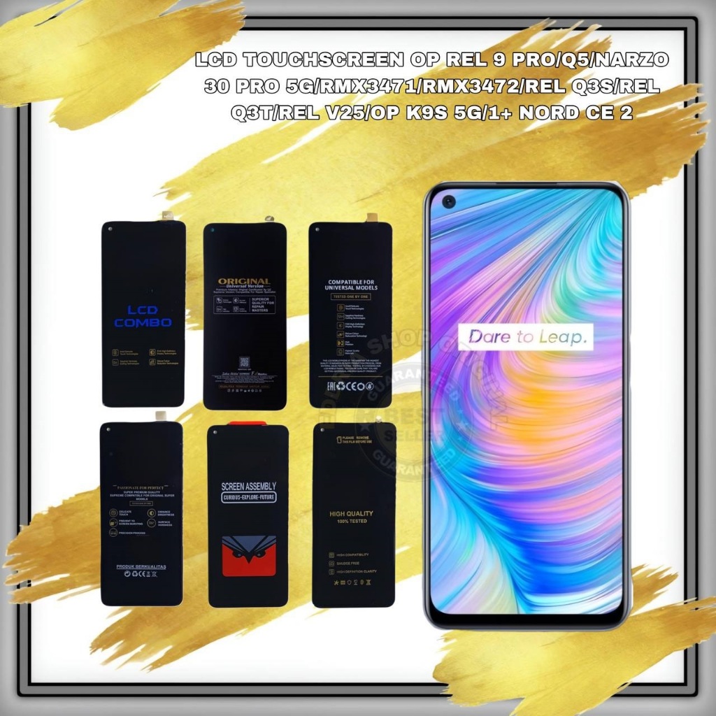 Jual LCD TOUCHSCREEN OP REAL 9 PRO/Q5/Q3S/Q3T/ V25/NARZO 30 PRO 5G ...