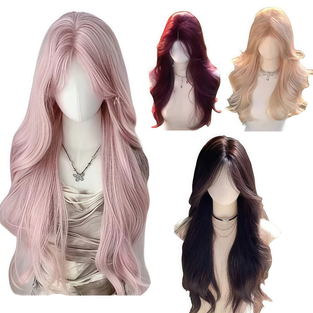 Jual Wig wanita full kepala wig rambut panjang curly wig panjang ...