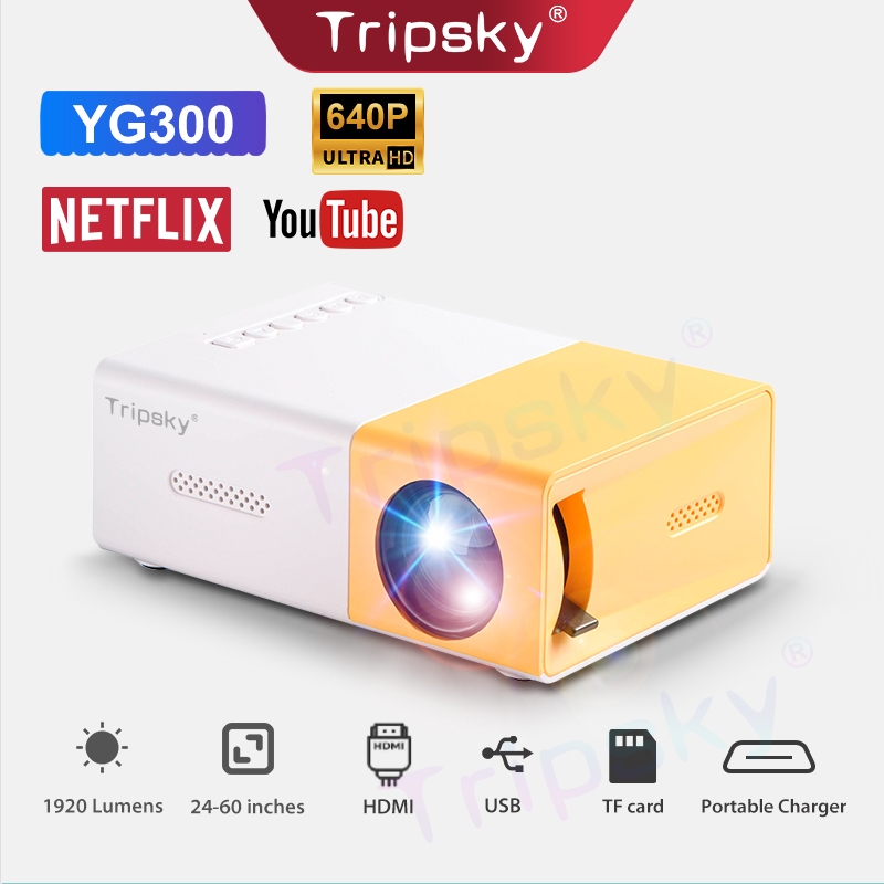 Jual Tripsky YG300 Mini Proyektor Dukungan Untuk Mirroring Ponsel Rumah ...