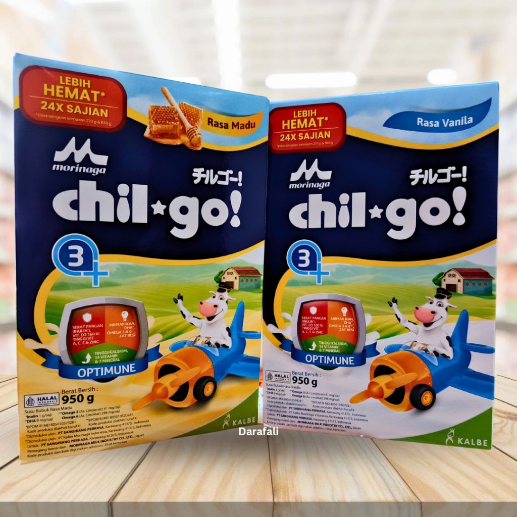 Jual Morinaga Chil Go 3+ Susu Bubuk Vanila Madu Kemasan 950gr / 1000gr ...