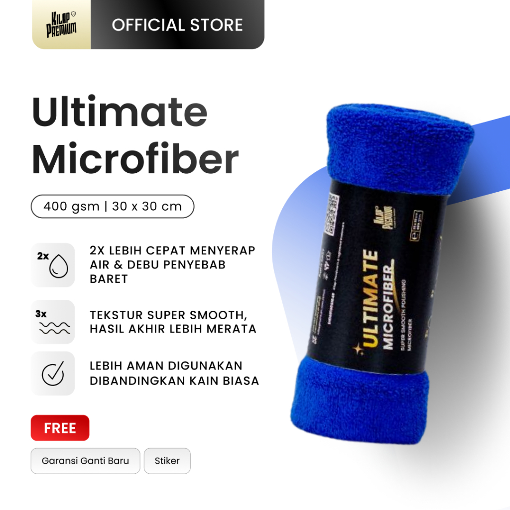Jual Ultimate Microfiber 400 gsm | Kilap Premium - Kain Lap Microfiber ...