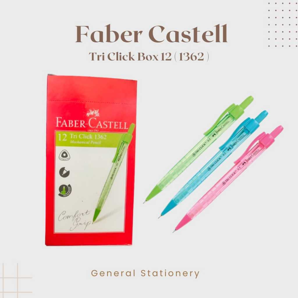 Jual Faber Castell Mechanical Pencil Tri Click 0,5 / Pensil Mekanik 0,5 ...