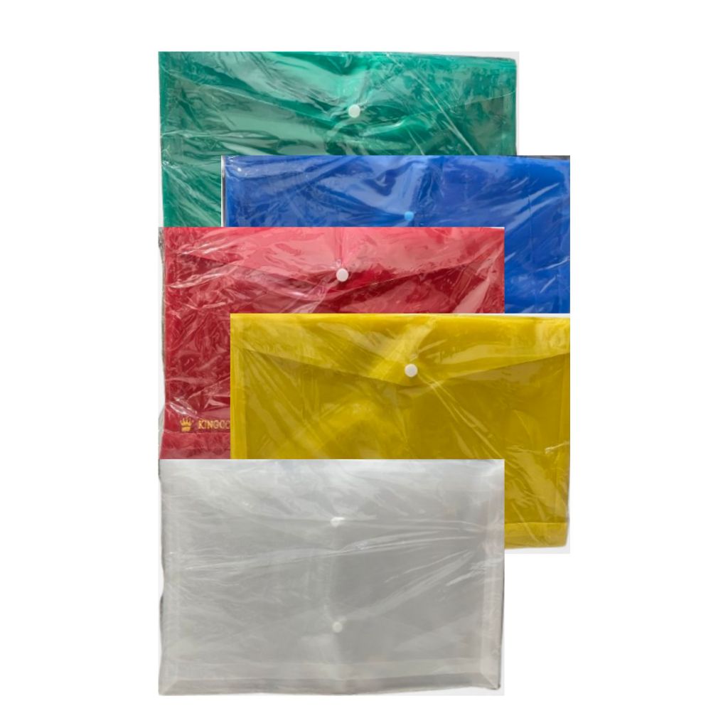 Jual Map Kancing 1 Transparan Warna Folio F4 (12 pcs) | Shopee Indonesia