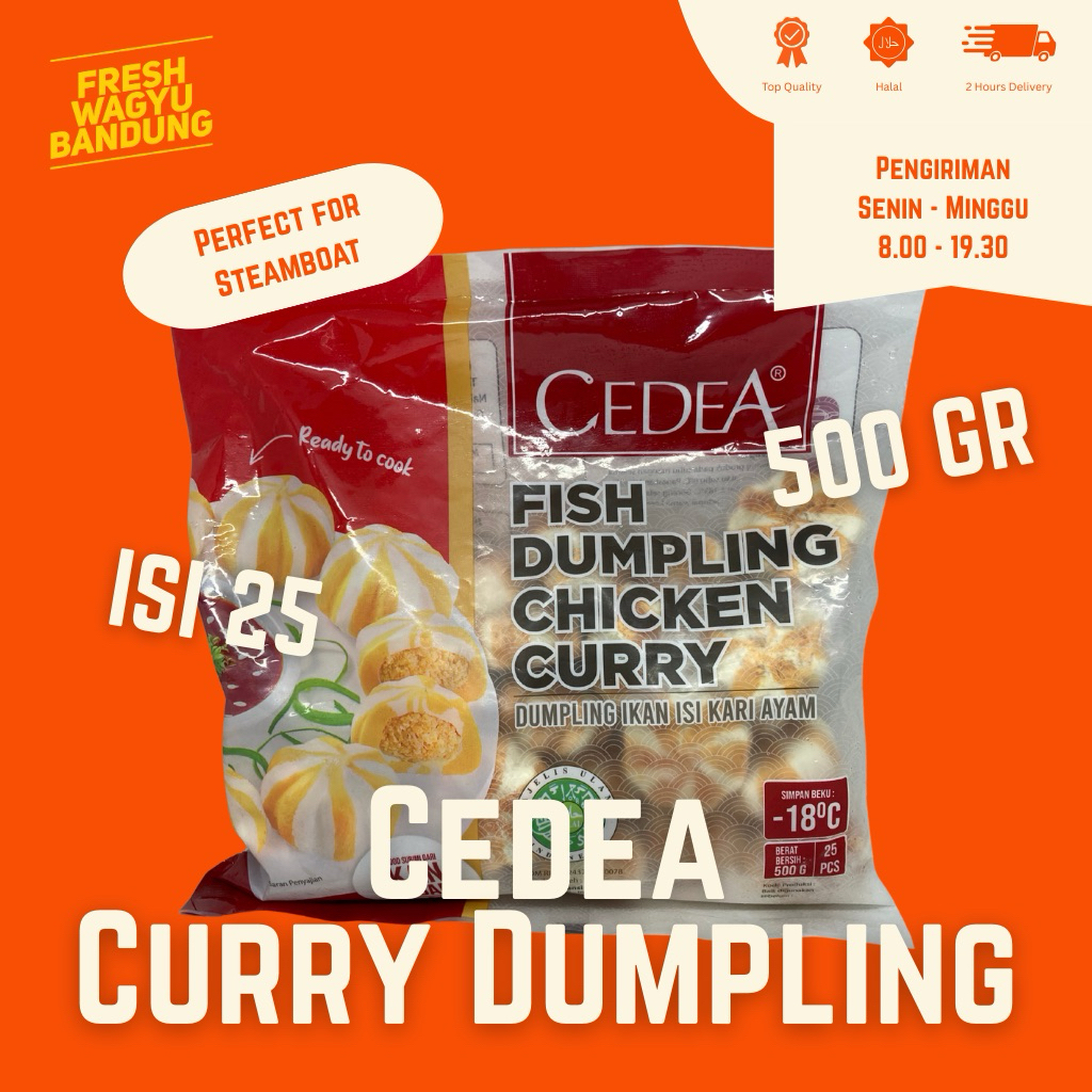 Jual CEDEA CURRY DUMPLING Baso Ikan Kari Ayam Suki Shabu Steamboat 500g ...