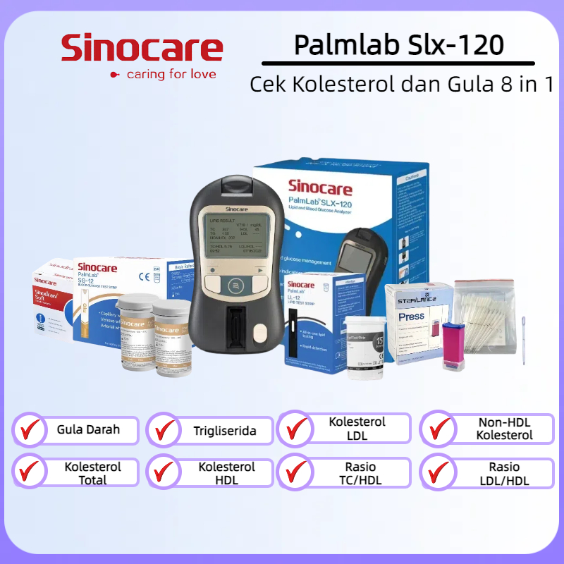 Jual Alat Ukur Cek Lipid 8-in-1 Kolesterol Trigliserida HDL LDL Gula ...