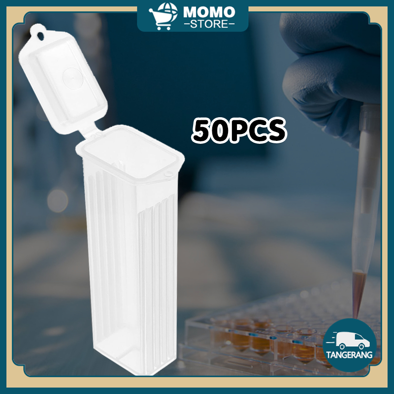 Jual 50PCS/Pack Microscope Slide Box Tempat Portabel Kaca Kotak ...