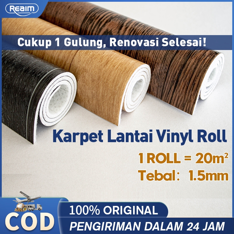 Jual Reaim-Karpet Lantai Vinyl Roll Ketebalan 1.5mm karpet lantai aesthetic Karpet Lantai Vinyl ...