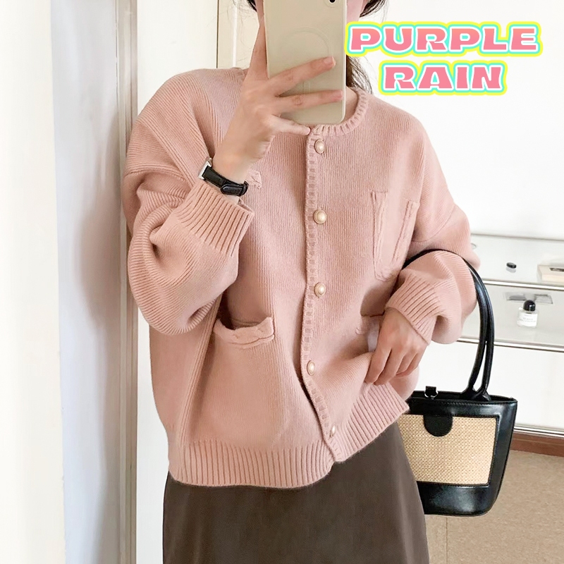 Jual PR Sweater rajut wanita ala korea cardigan rajutan lembut warna ...