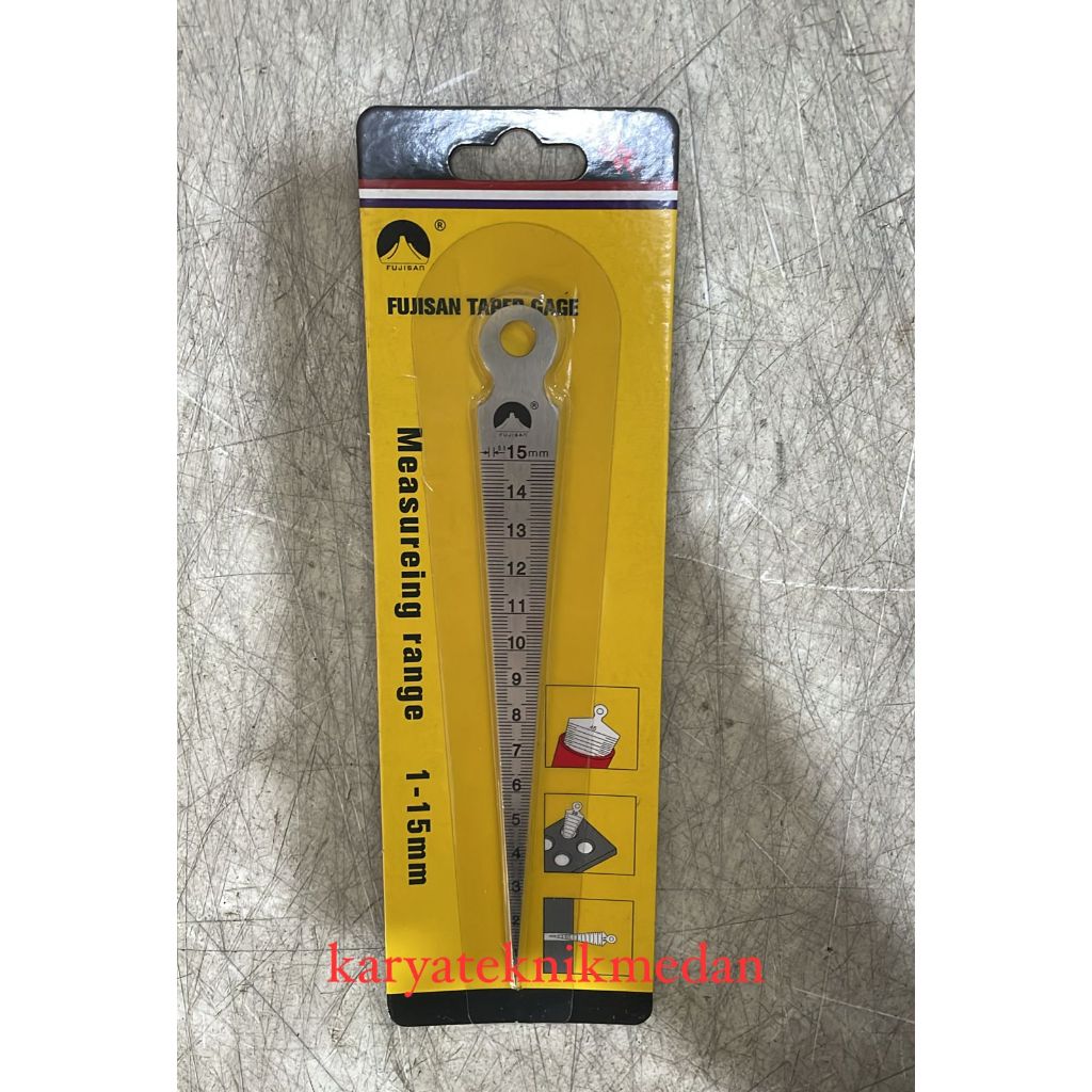 Jual FUJISAN TAPER GAGE | WIPRO TAPER GAUGE 1-15MM | PENGUKUR CELAH ...