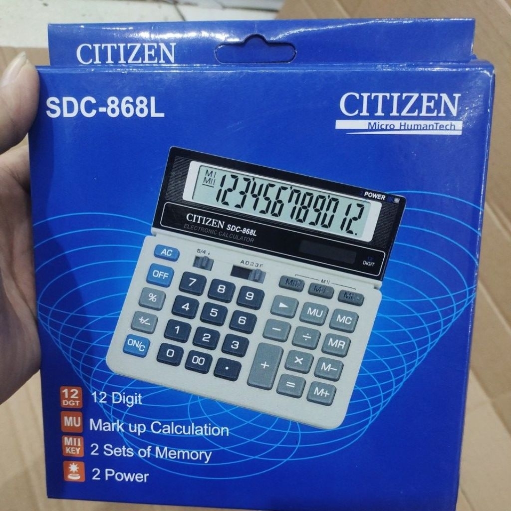 Jual KALKULATOR CITIZEN SDC 868 L 12 DIGIT | Shopee Indonesia