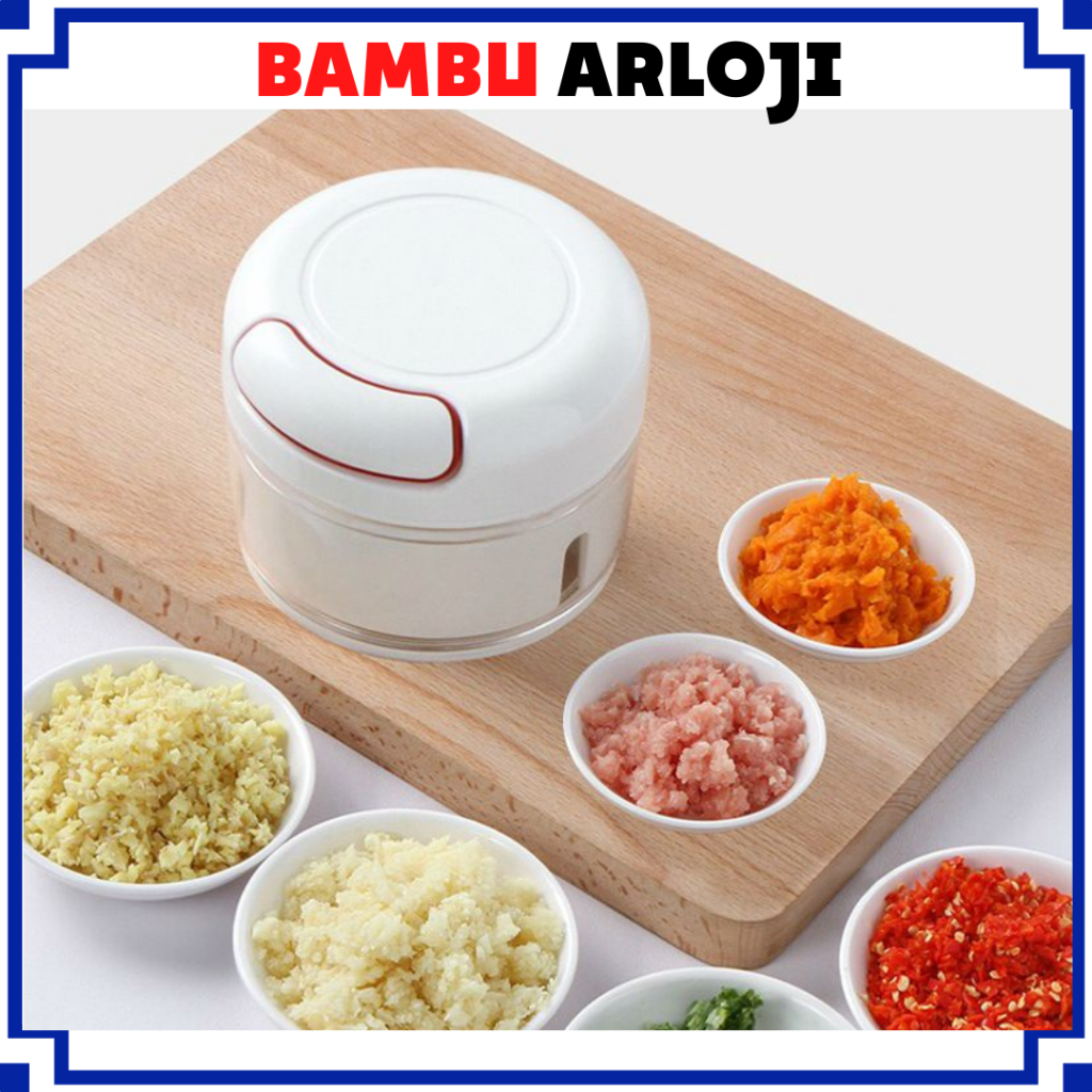 Jual BAJ Mini Food Chopper Blender Tarik Tangan Manual Penghalus Bumbu ...