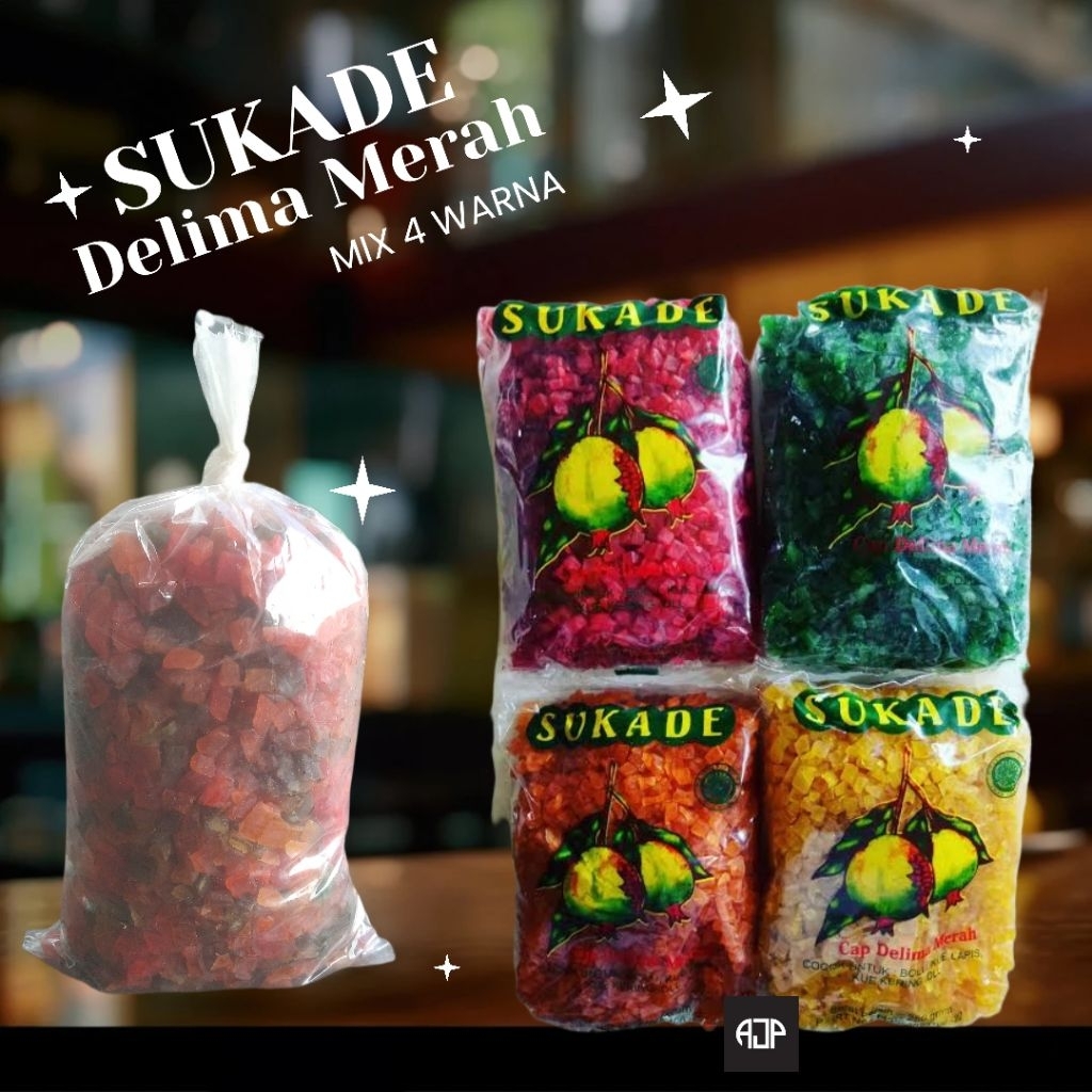 Jual Sukade Warna Warni / Mix 4 Warna | Repack 50 gr | Shopee Indonesia