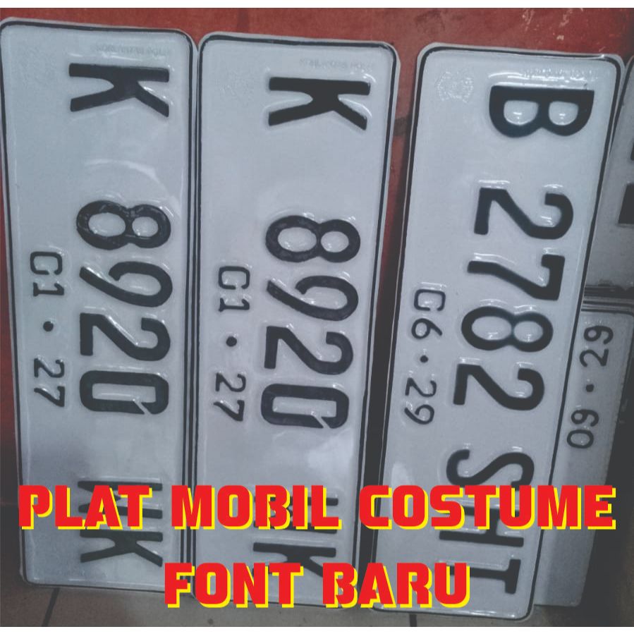 Jual plat mobil costume font baru | Shopee Indonesia