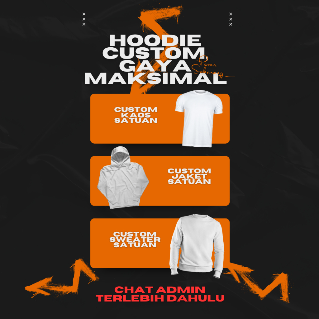 Jual Custom Hoodie Sweater Satuan Desain Suka - Suka "Your Design Here ...