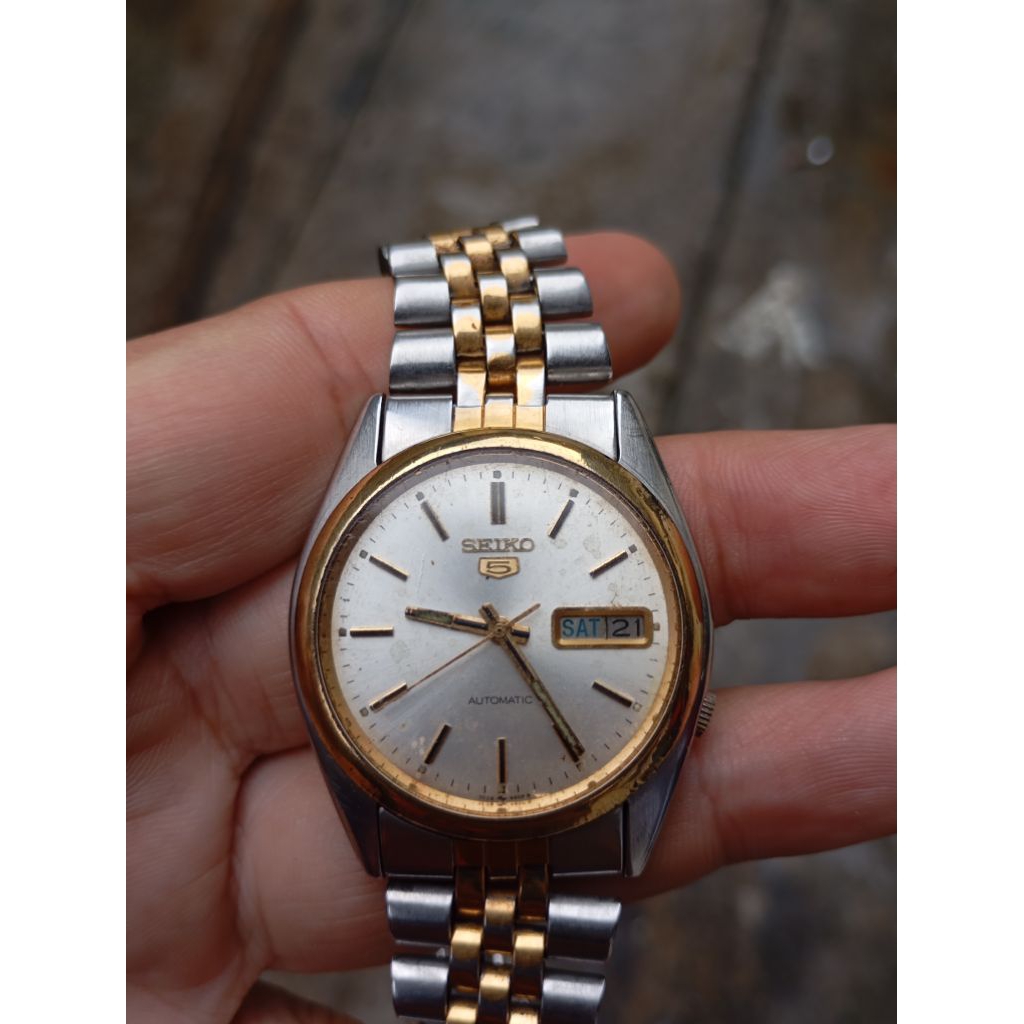 Jual jam tangan seiko cal 7009 3040 president style preloved second ...