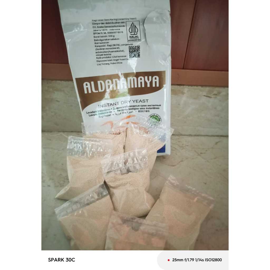 Jual RAGI INSTAN REPACK -+ 20 Gram MERK ALDANAMAYA | Shopee Indonesia