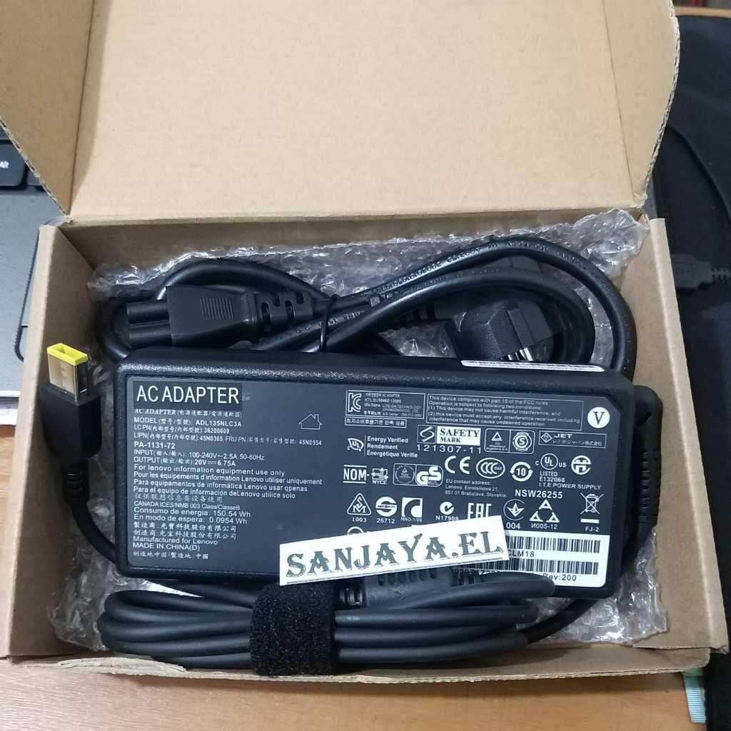 Jual ADAPTOR CHARGER Laptop 20V 6.75A USB Ideapad Y700 Y70 Y50 Y40 Y50 ...