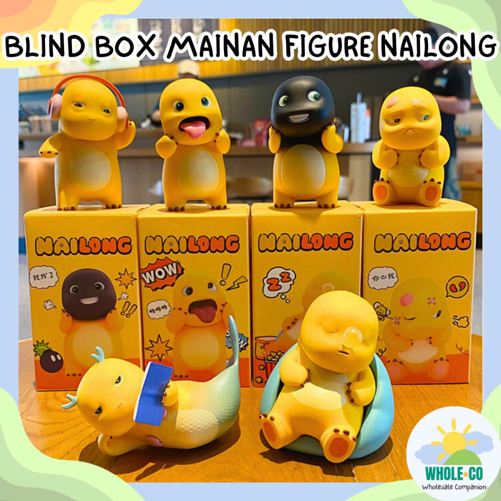 Jual Blind Box Mainan Figure Nailong Premium Dinosaurus Kuning Gemoy ...