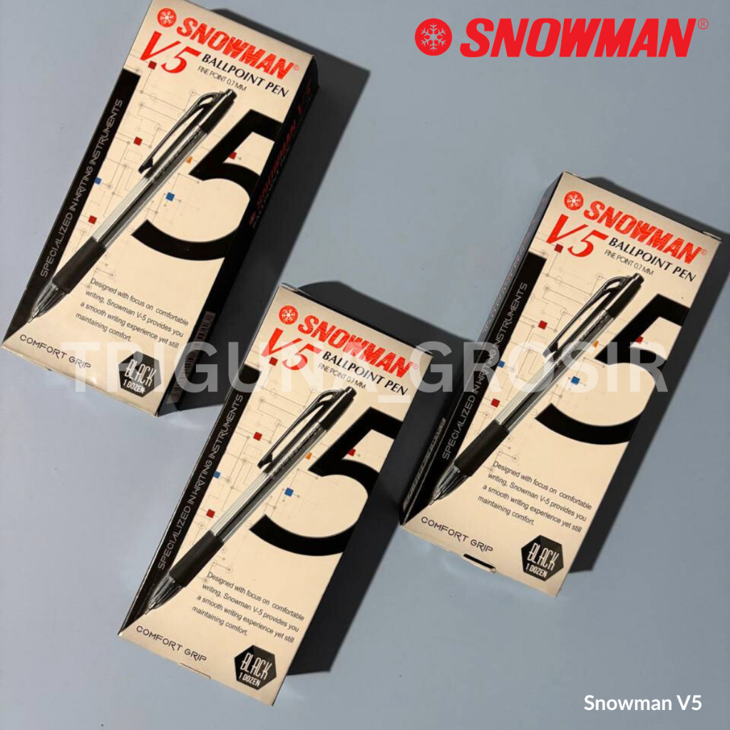 Jual Pulpen Snowman V5 0.7mm (12 pcs) | Shopee Indonesia