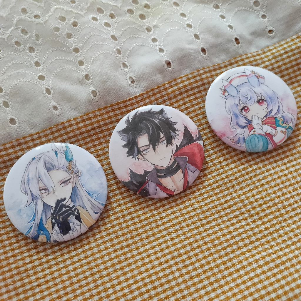 Jual Genshin Impact Pin Badge 58 mm | Wriothesley, Neuvillette ...