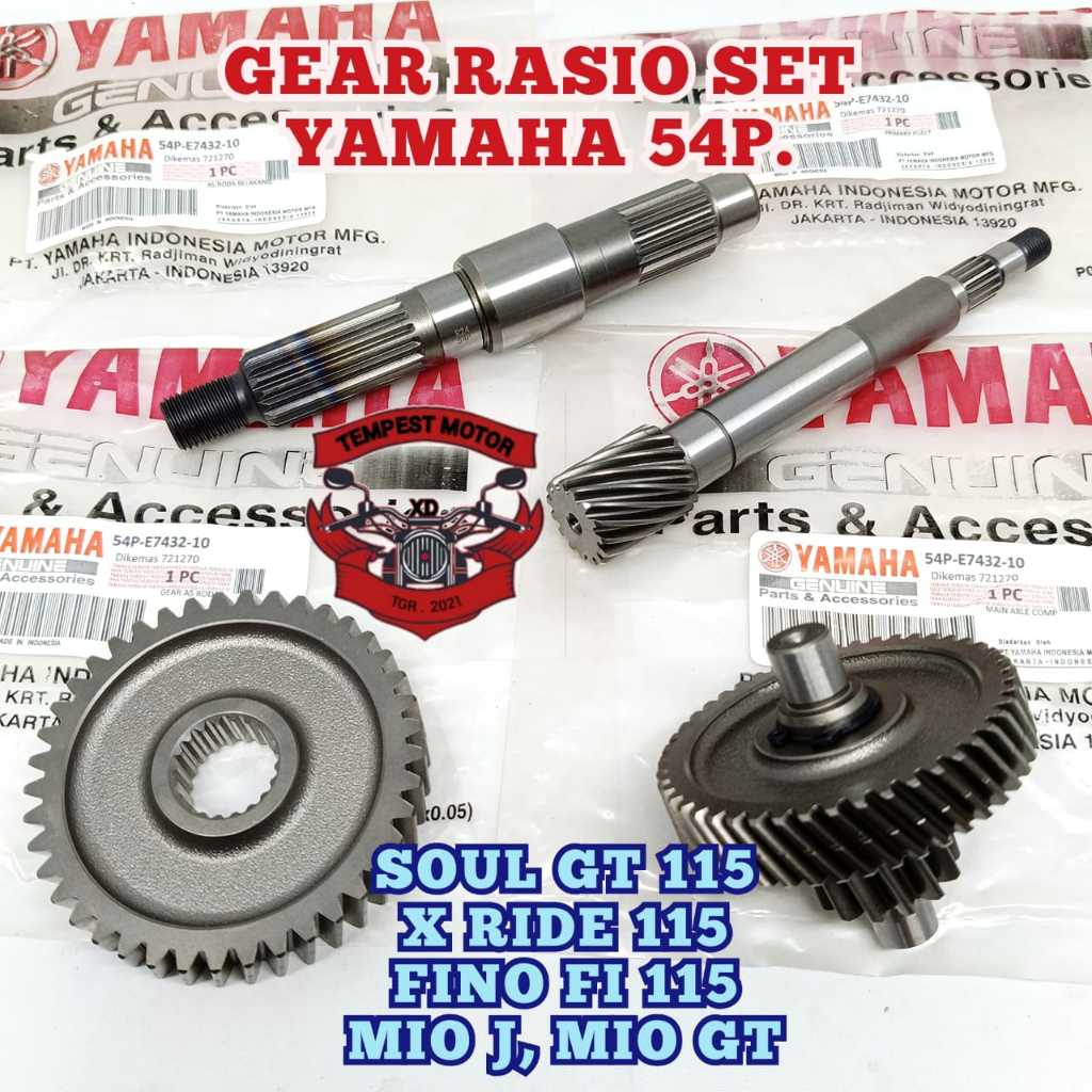 Jual GER GEAR RASIO MIO J GEAR RASIO SET YAMAHA 54P GIGI GARDAN XRIDE ...