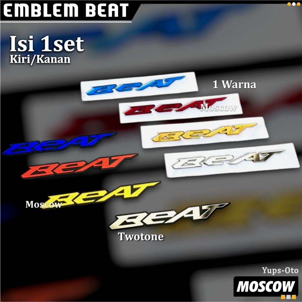 Jual EMBLEM BEAT AKRILIK 3D / STICKER KACA TEMPEL LOGO SET SEPASANG ...