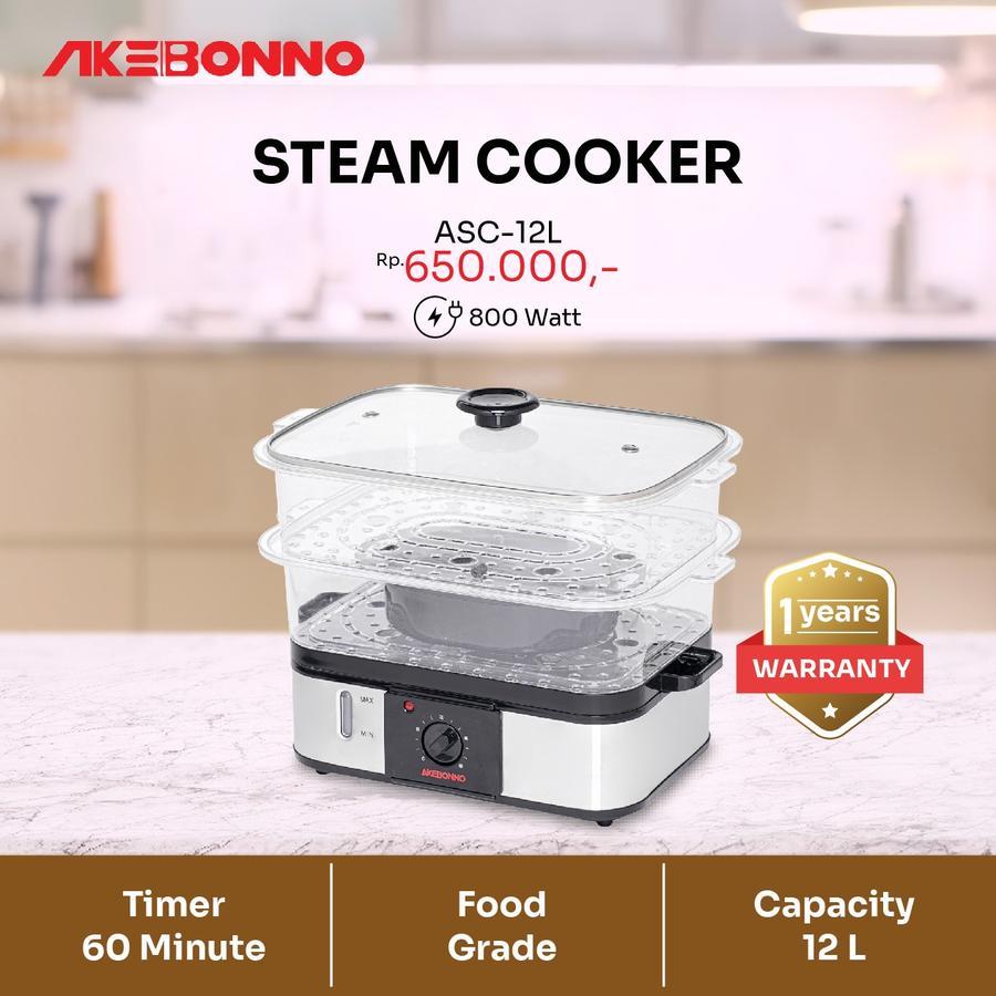 Jual AKEBONNO Pengukus Listrik / Steamer Electric 12 Liter - ASC12 ...