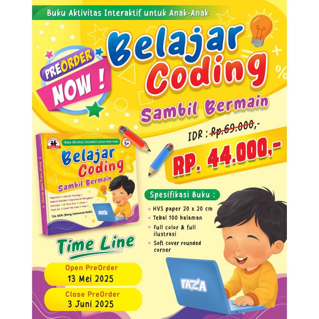 Jual Buku Belajar Coding Sambil Bermain - Bacaan Media | Shopee Indonesia